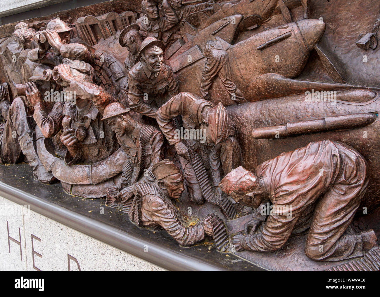 Battle of Britain Monument sculpture, Victoria Embankment, River Thames ...