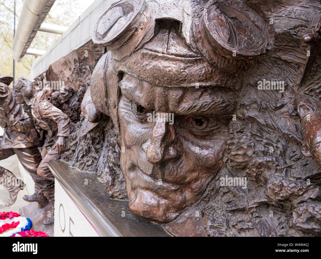 Battle of Britain Monument sculpture, Victoria Embankment, River Thames ...