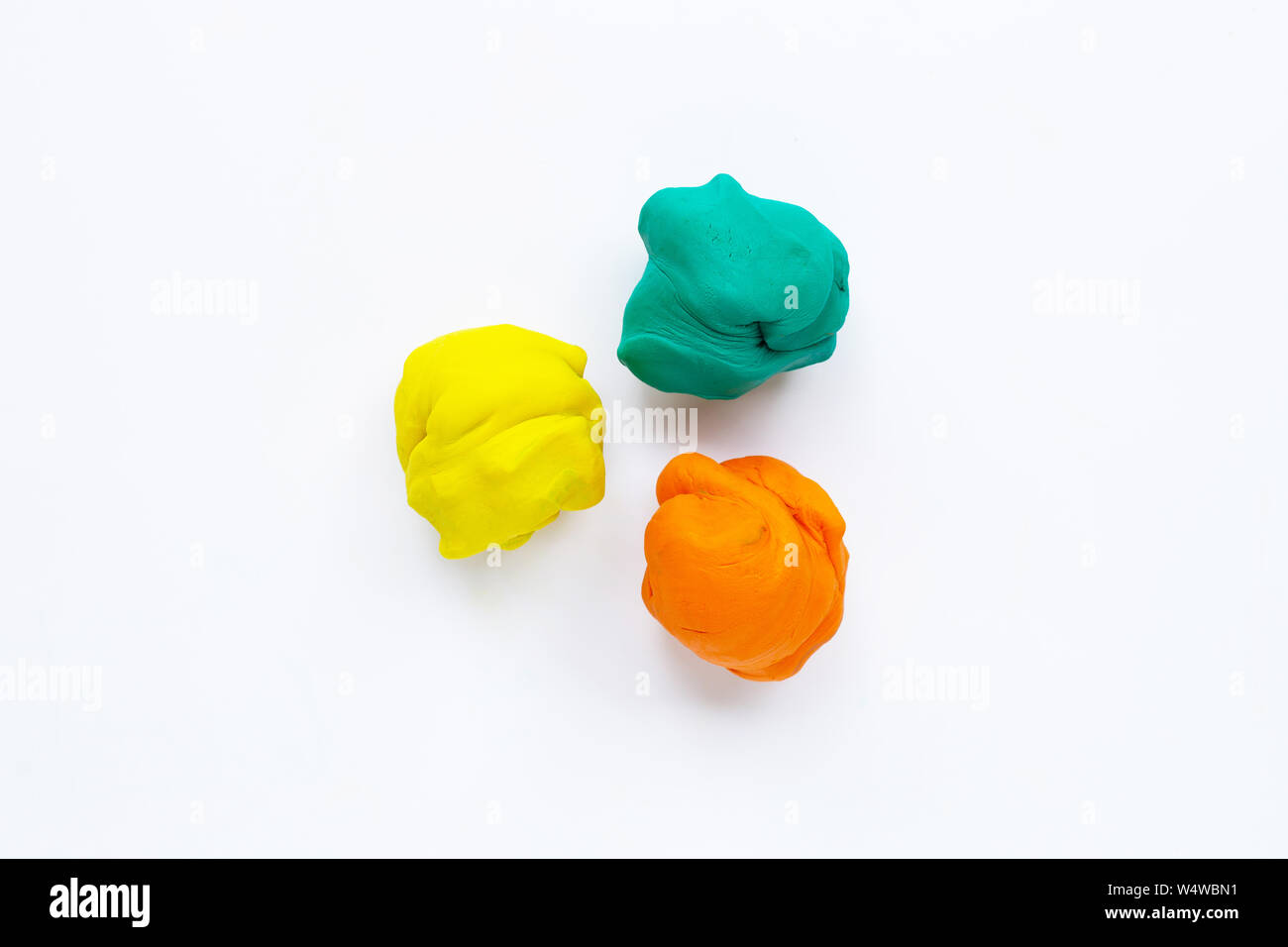 Colorful plasticine clay on white background Stock Photo - Alamy