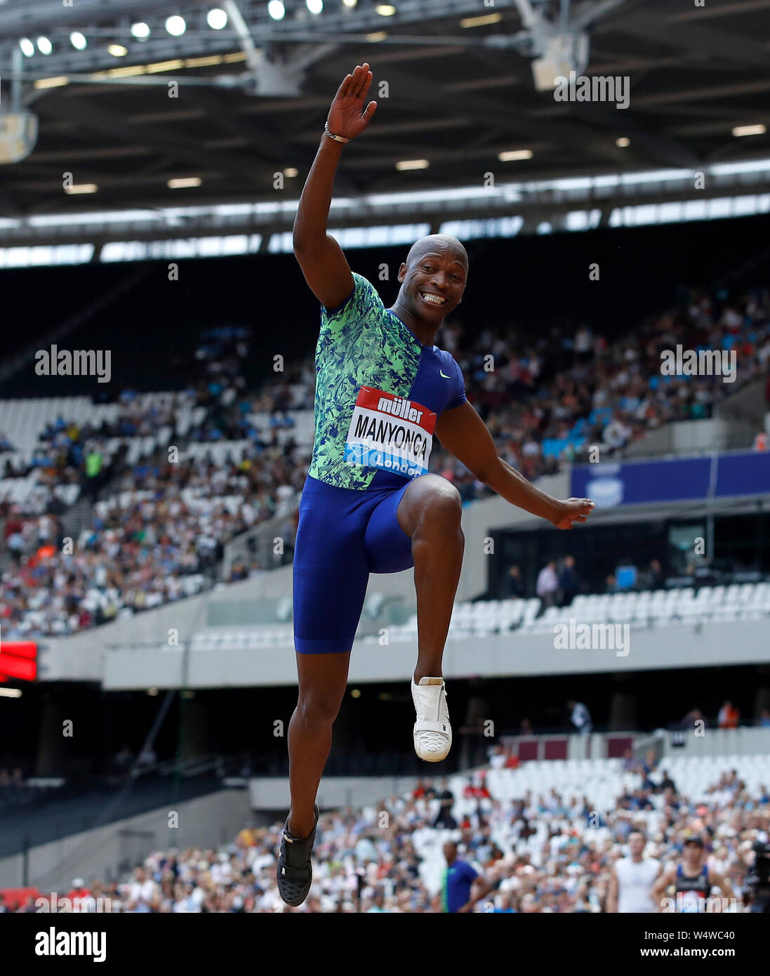 South Africa's Luvo Manyonga competes in the Men's Triple Jump Stock ...