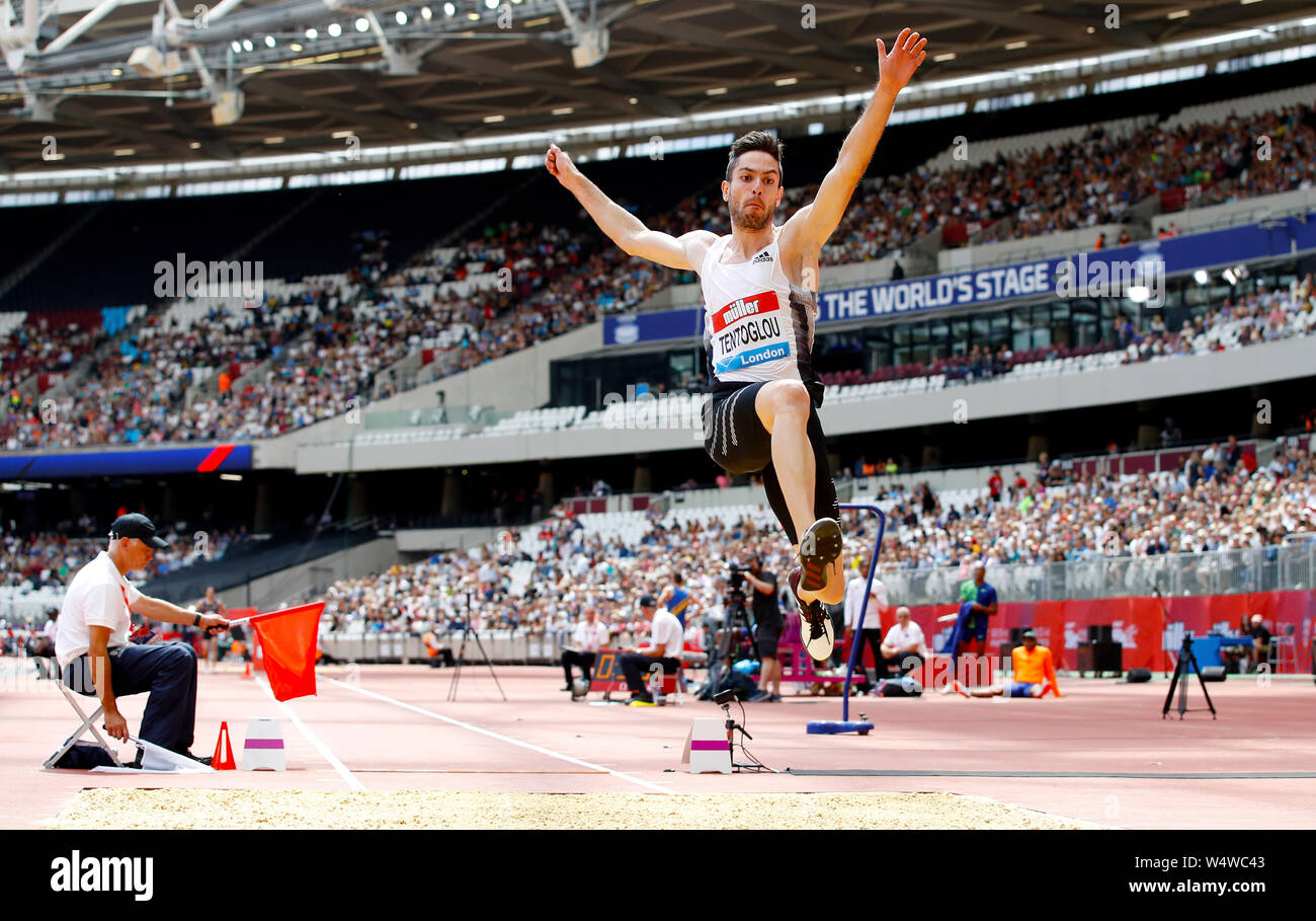 Greece's Miltiadis Toglou competes in the Men's Long Jump Stock Photo ...