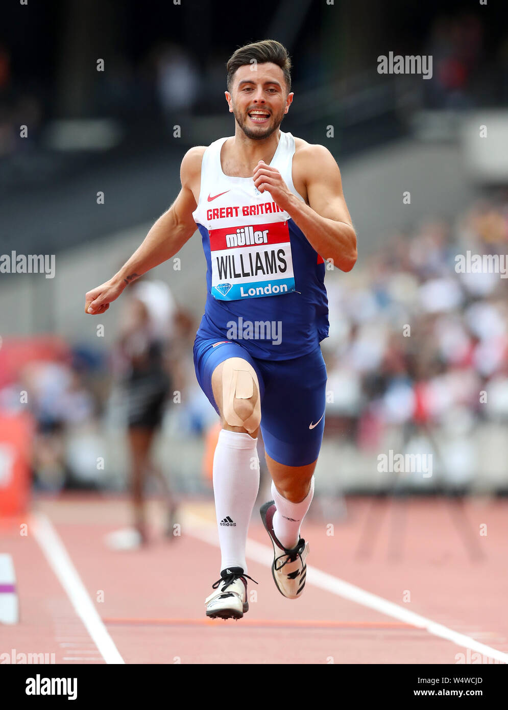 Great Britain's Benjamin Williams competes in the Men's Triple Jump ...