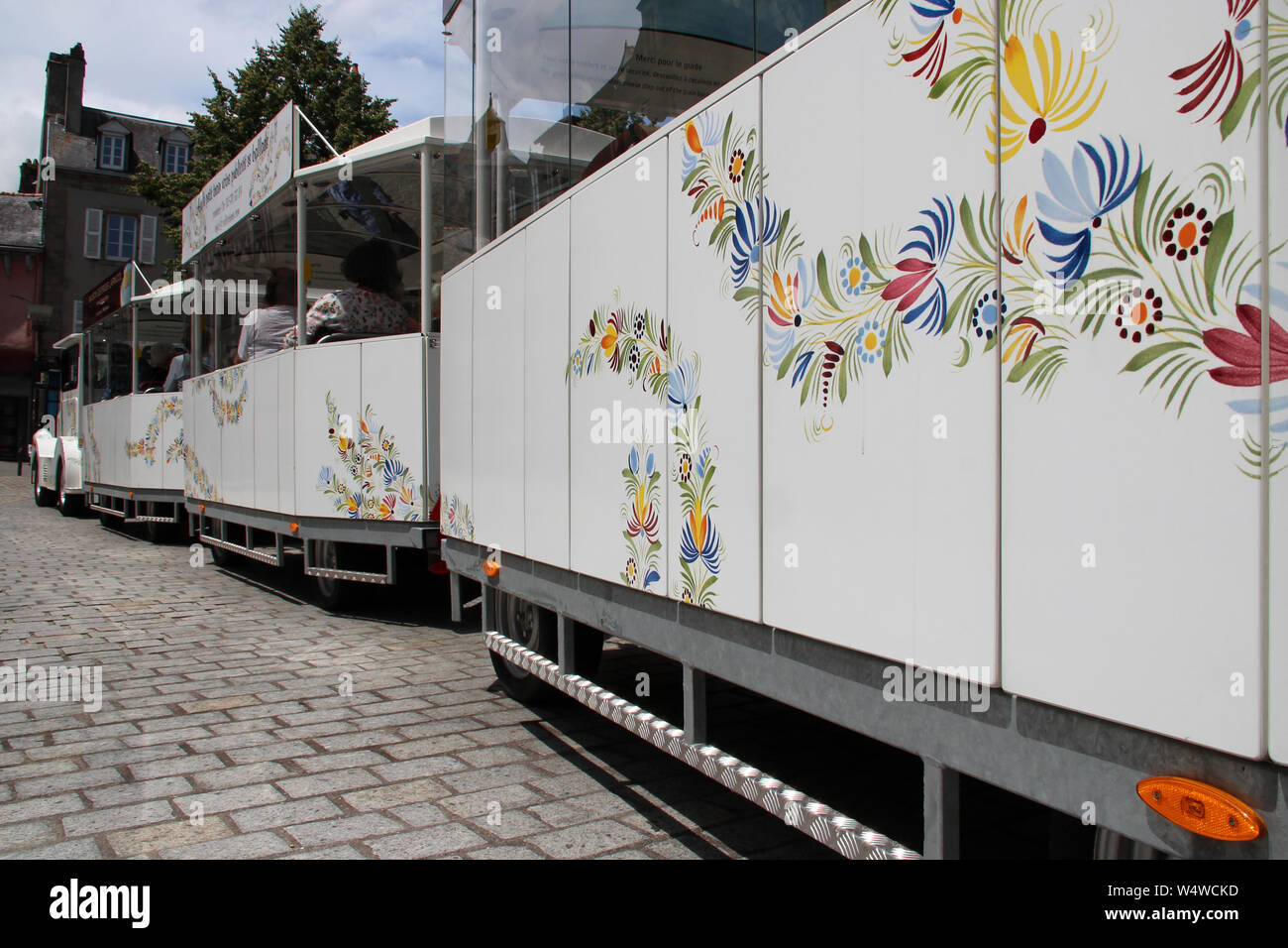 touristic train in quimper (brittany - france Stock Photo - Alamy