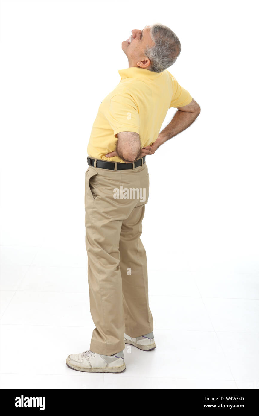 Indian man backache pain illness hi-res stock photography and images ...