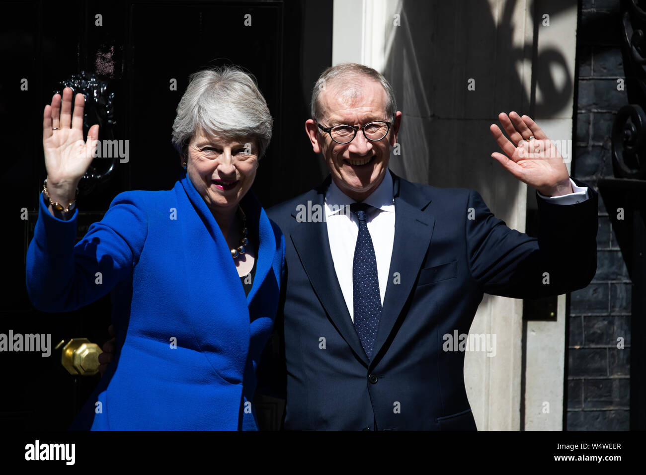 London,UK,24th July 2019,Theresa May leaves Downing Street for the ...
