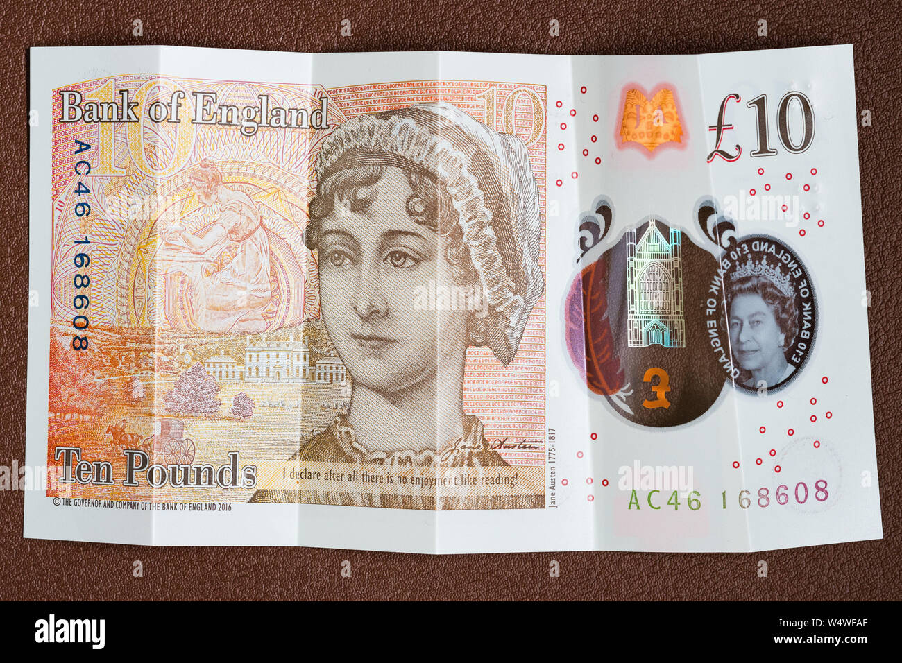 New plastic UK ten pounds note Stock Photo - Alamy