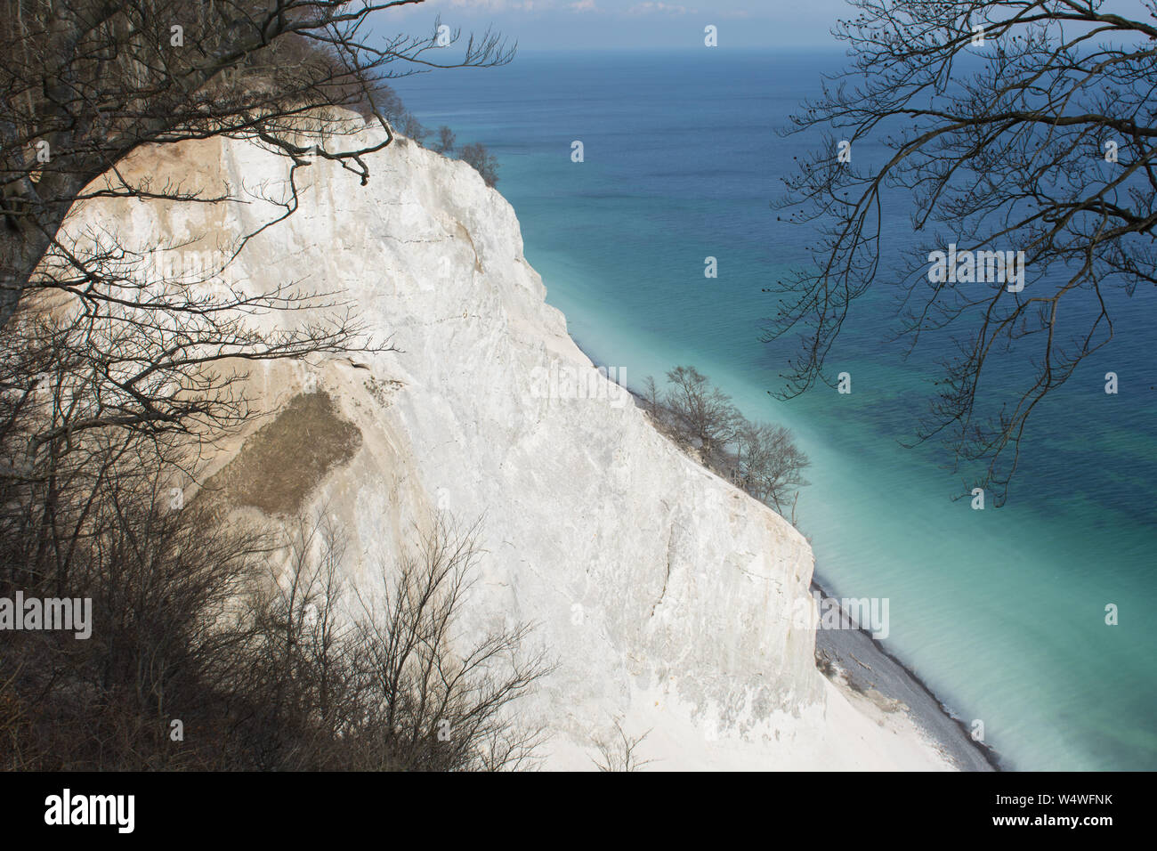 Chalk cliff landscape on Moens Klint in Denmark Stock Photo - Alamy