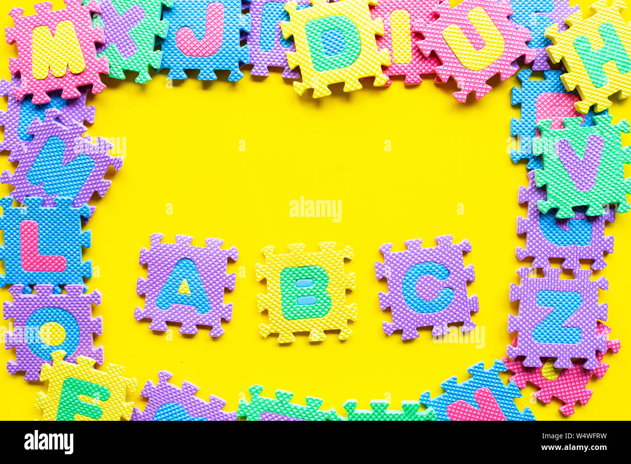 Foam alphabet puzzle hi-res stock photography and images - Alamy