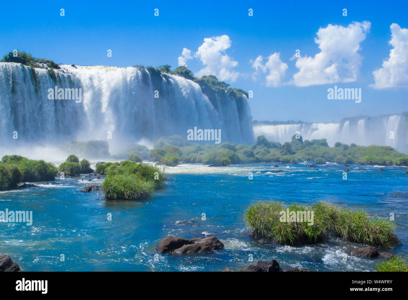 Foz do Iguazu. Is a touristic town and waterfalls at Brazil Stock Photo ...