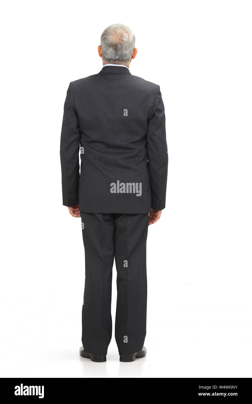 Rear view of a businessman standing Stock Photo - Alamy