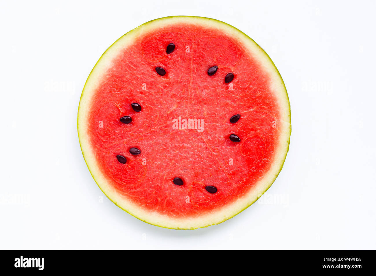 Slices of watermelon isolated on white background Stock Photo - Alamy