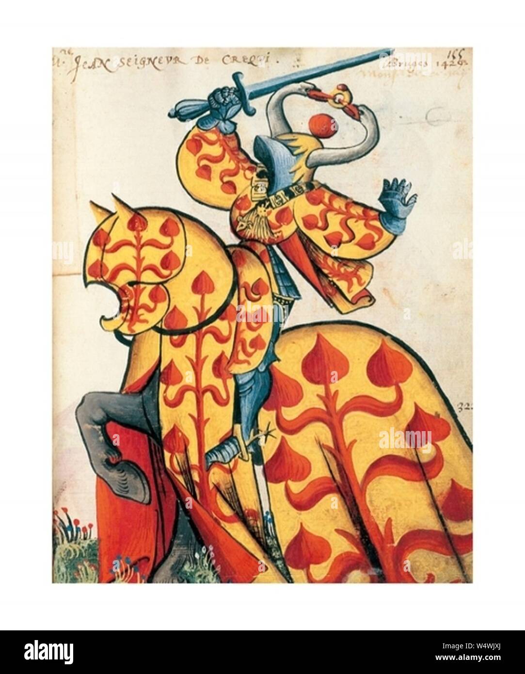 Armorial équestre Toison d'or - Jean V de Crequy Stock Photo - Alamy