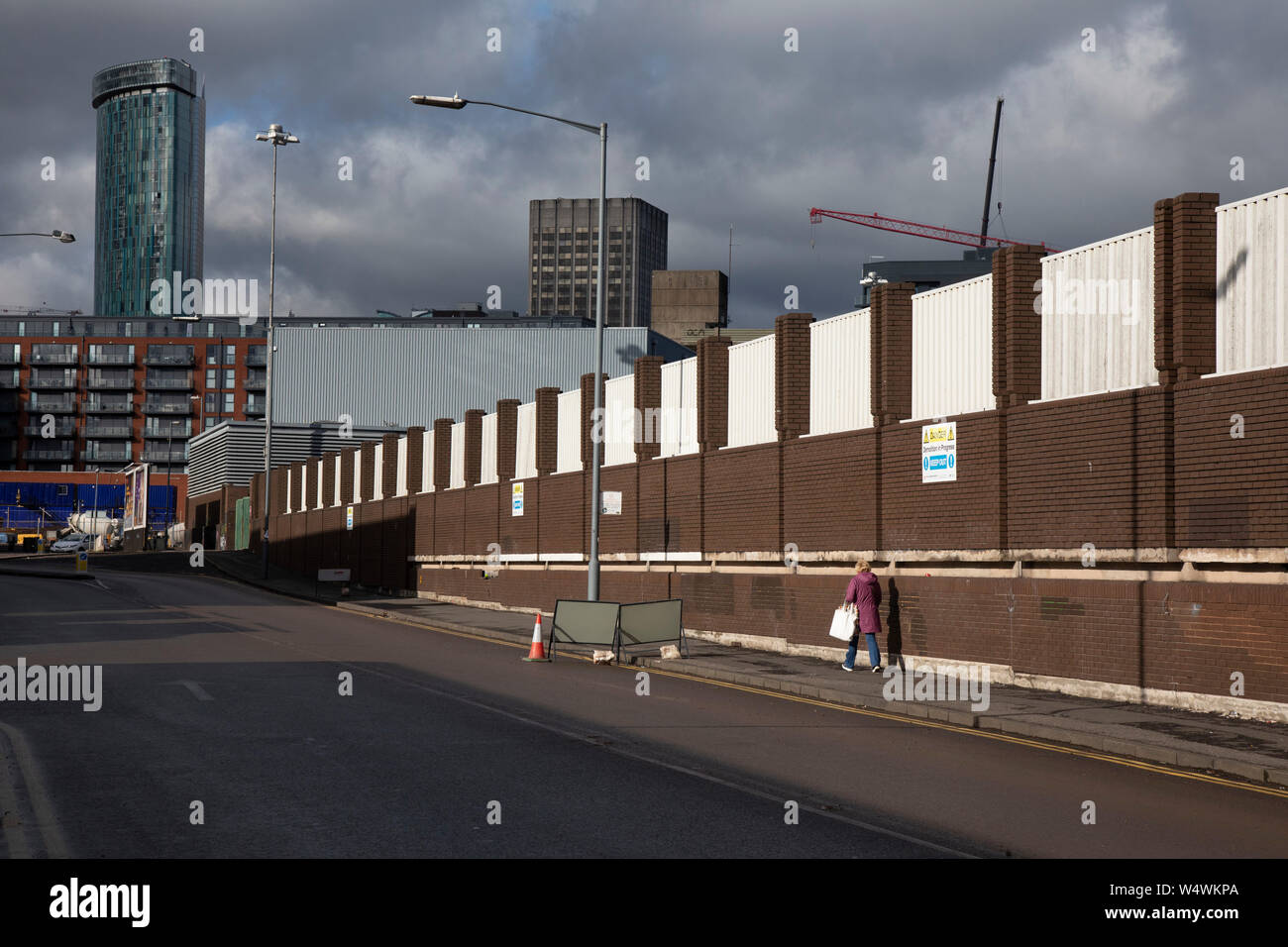 Desolate streets in the area of Digbeth in central Birmingham, United ...
