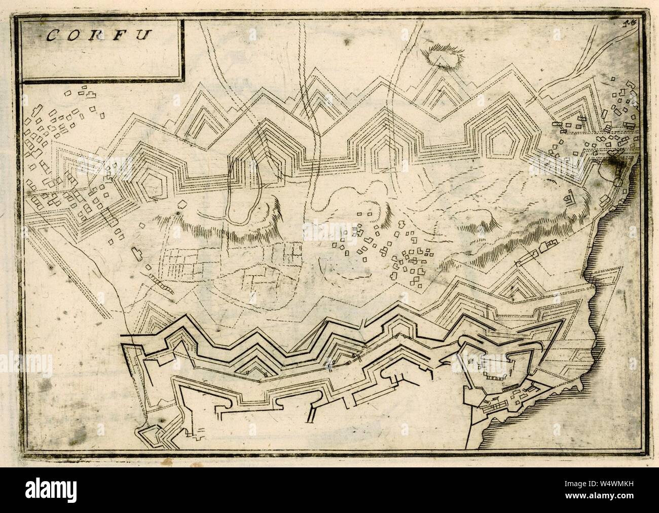 Corfù - Coronelli Vincenzo - 1688 Stock Photo - Alamy