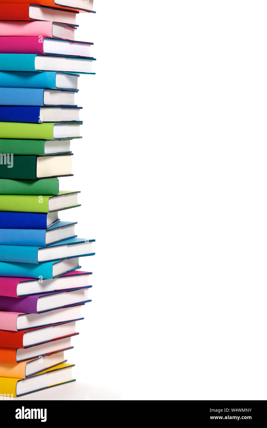 Pile of colorful books Stock Photo - Alamy