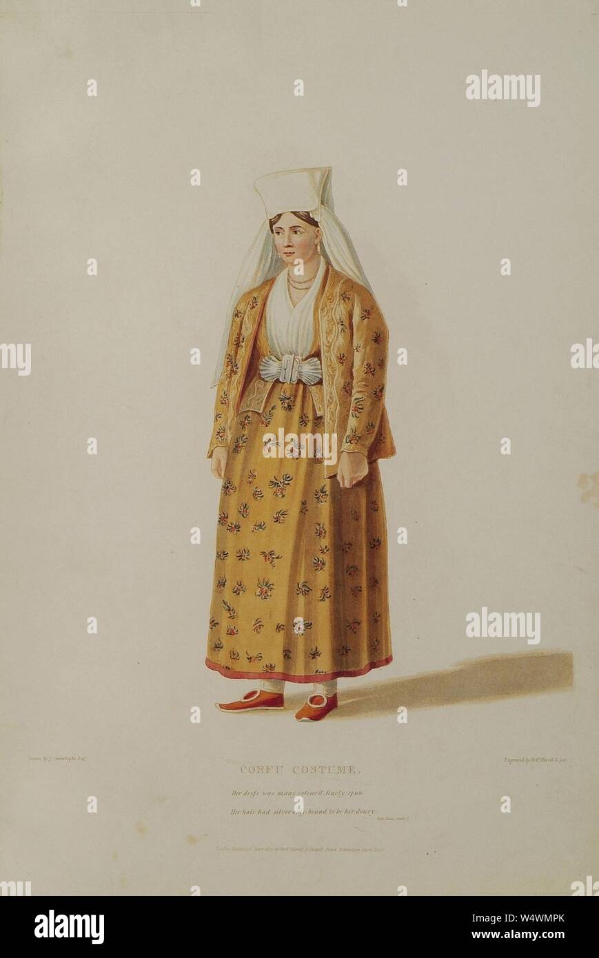 Corfu costume - Cartwright Joseph - 1822 Stock Photo - Alamy