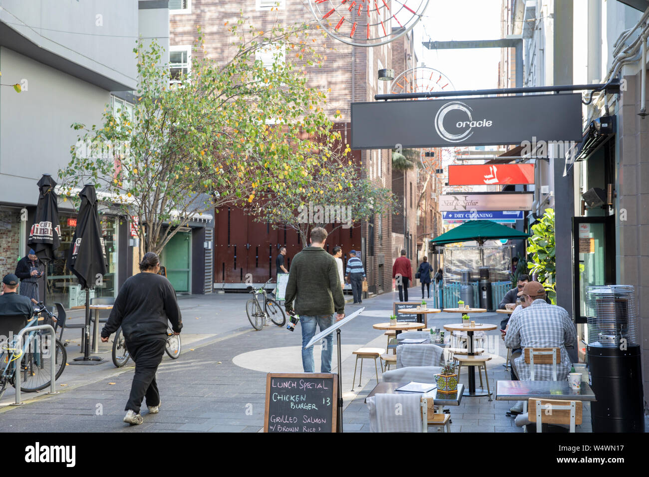 Kings Cross, inner city suburb of Sydney in Australia, street scene and ...