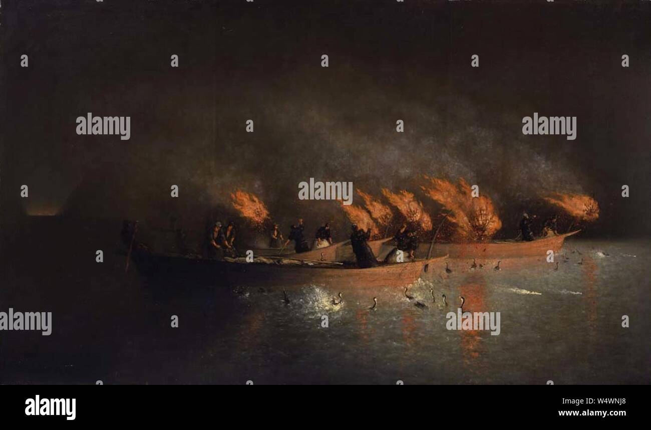 Cormorant Fishing on the Nagara River by Takahashi Yuichi Stock Photo ...