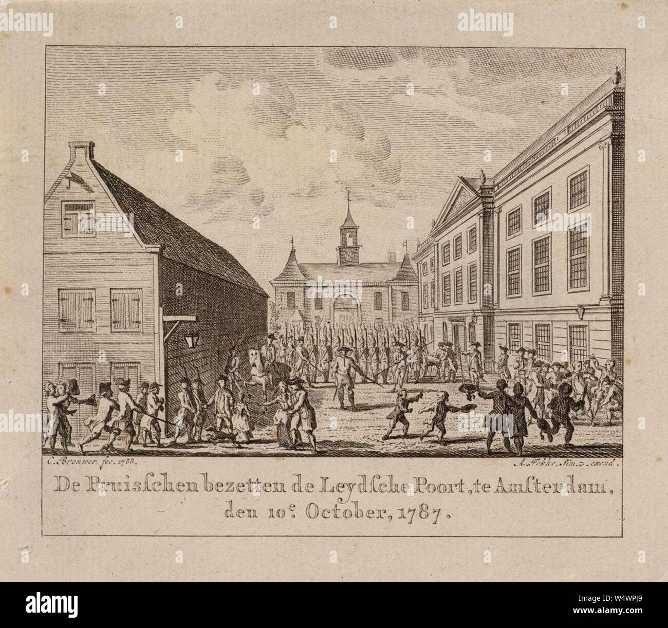 Cornelis Brouwer (etser, graveur), Afb 010097007491 Stock Photo - Alamy