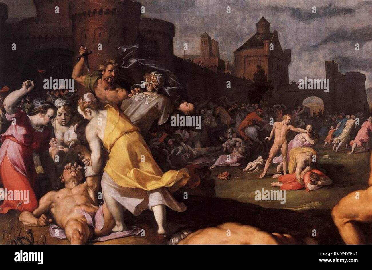 Cornelis Cornelisz. van Haarlem - Massacre of the Innocents (detail Stock Photo - Alamy
