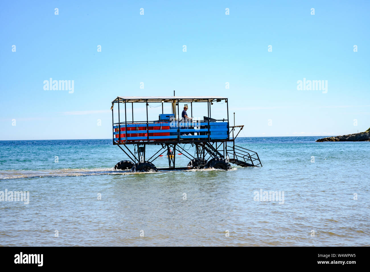 Burgh island sea tractor hi-res stock photography and images - Alamy