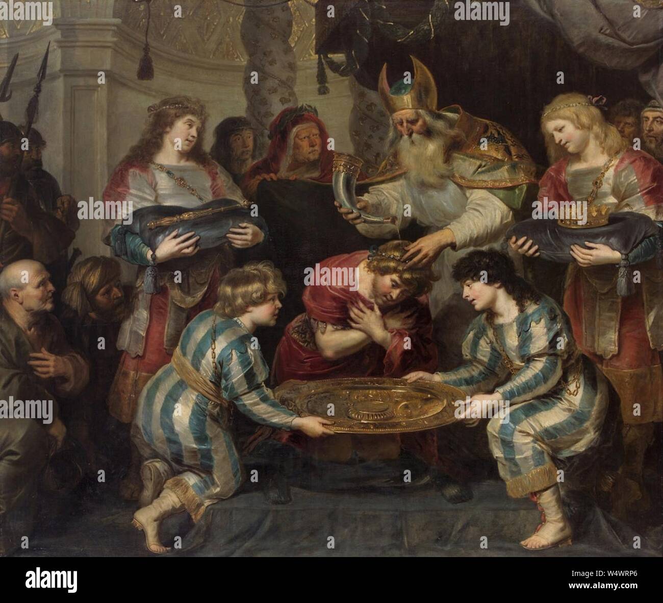 Cornelis de Vos - The Anointing of Solomon Stock Photo - Alamy