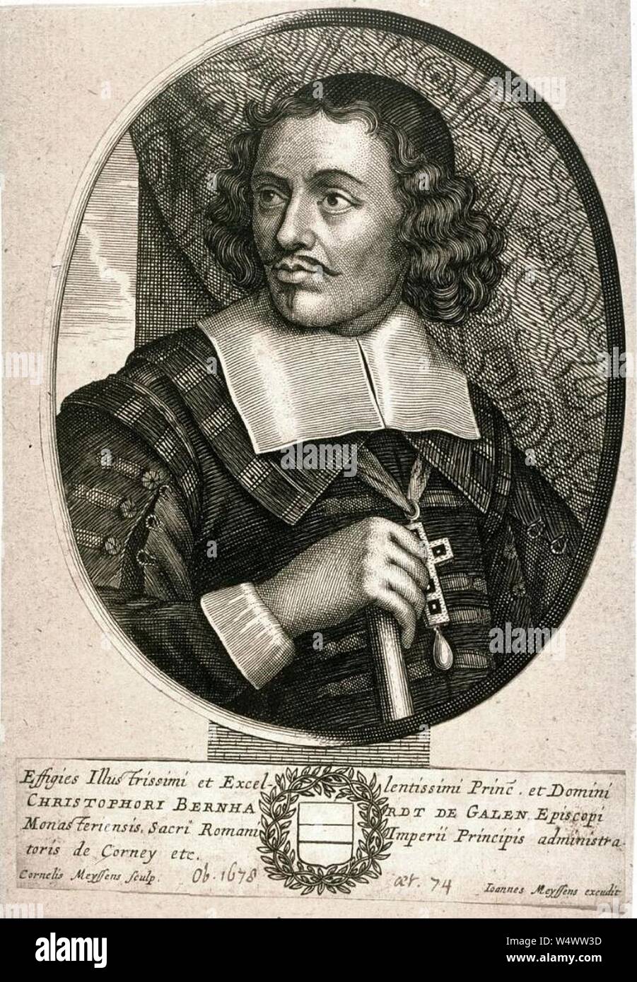 Cornelis Meyssens Portrait Christoph Bernhard von Galen Stock Photo - Alamy