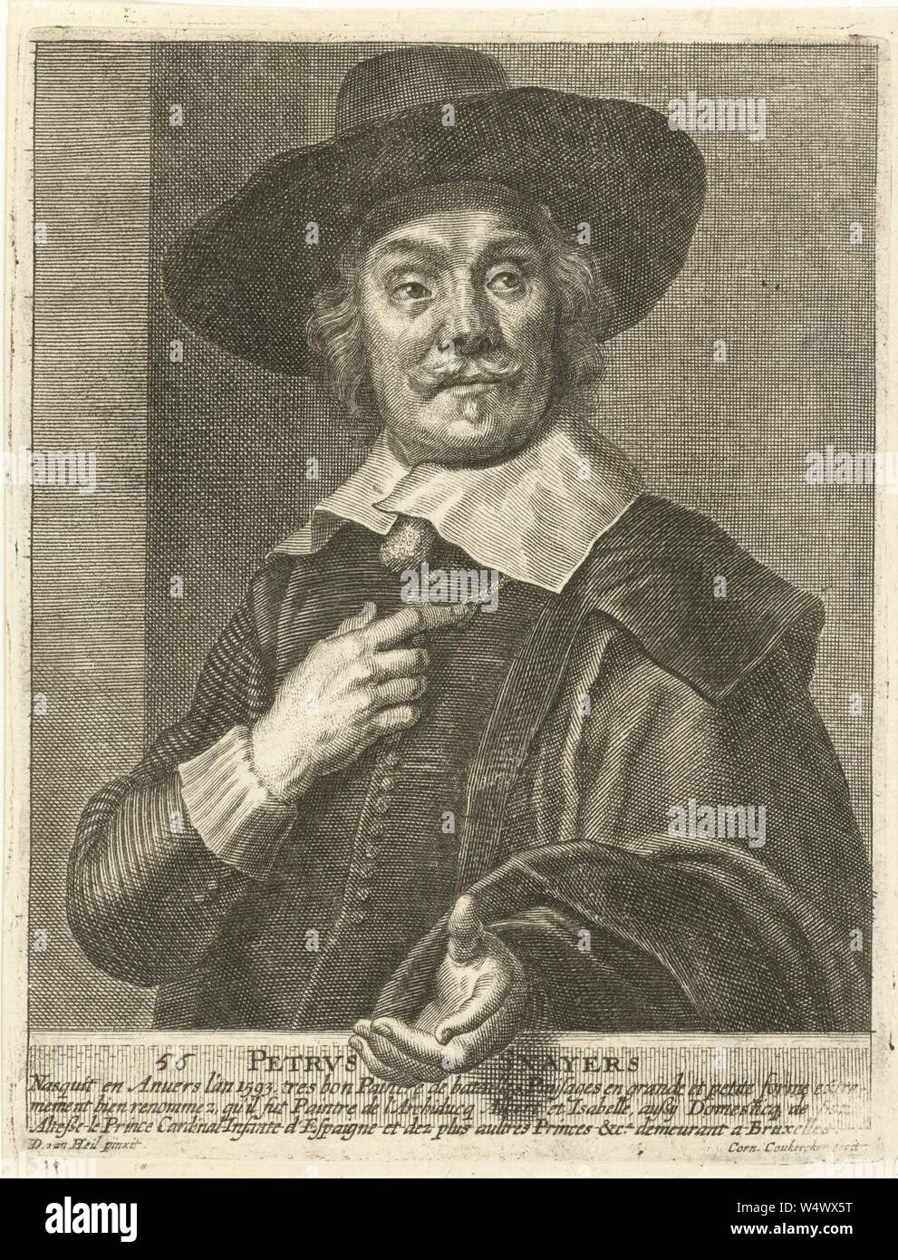 Cornelis van Caukercken, Daniël van Heil (after) - Portrait of Pieter ...