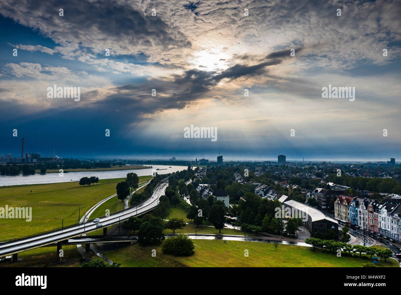 Rhine tower and rheinknie bridge hi-res stock photography and images ...