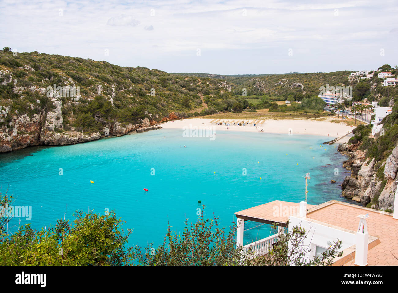Menorca cliffs cliff sea trees hi-res stock photography and images - Alamy