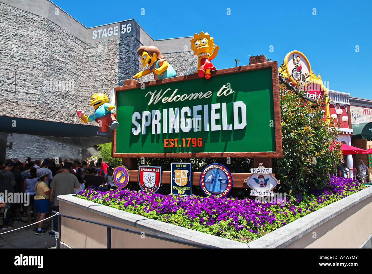 Simpsons in Universal Studio Park in Los Angeles, USA Stock Photo - Alamy