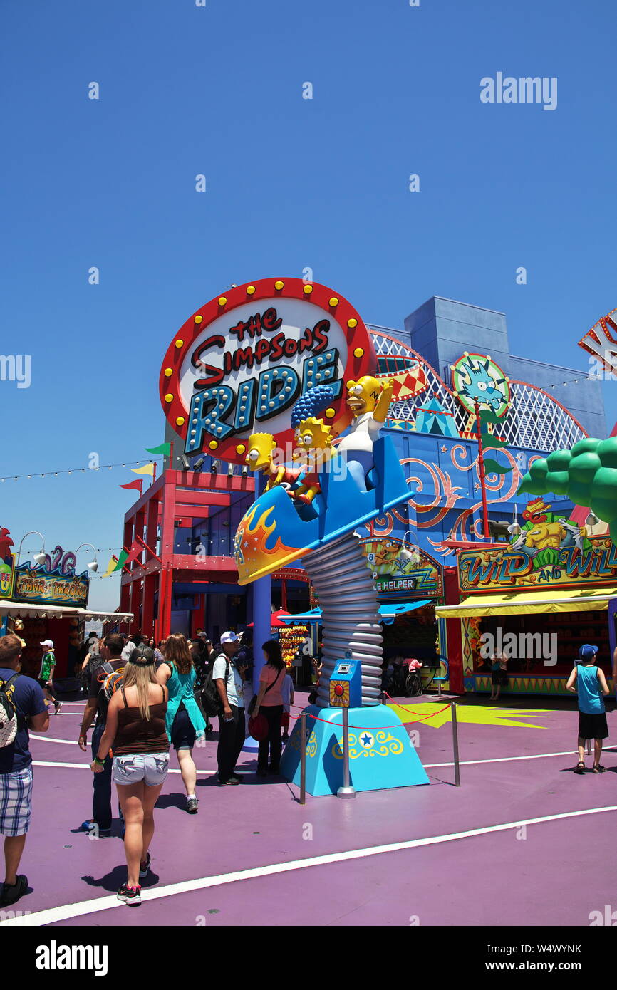 Simpsons in Universal Studio Park in Los Angeles, USA Stock Photo - Alamy