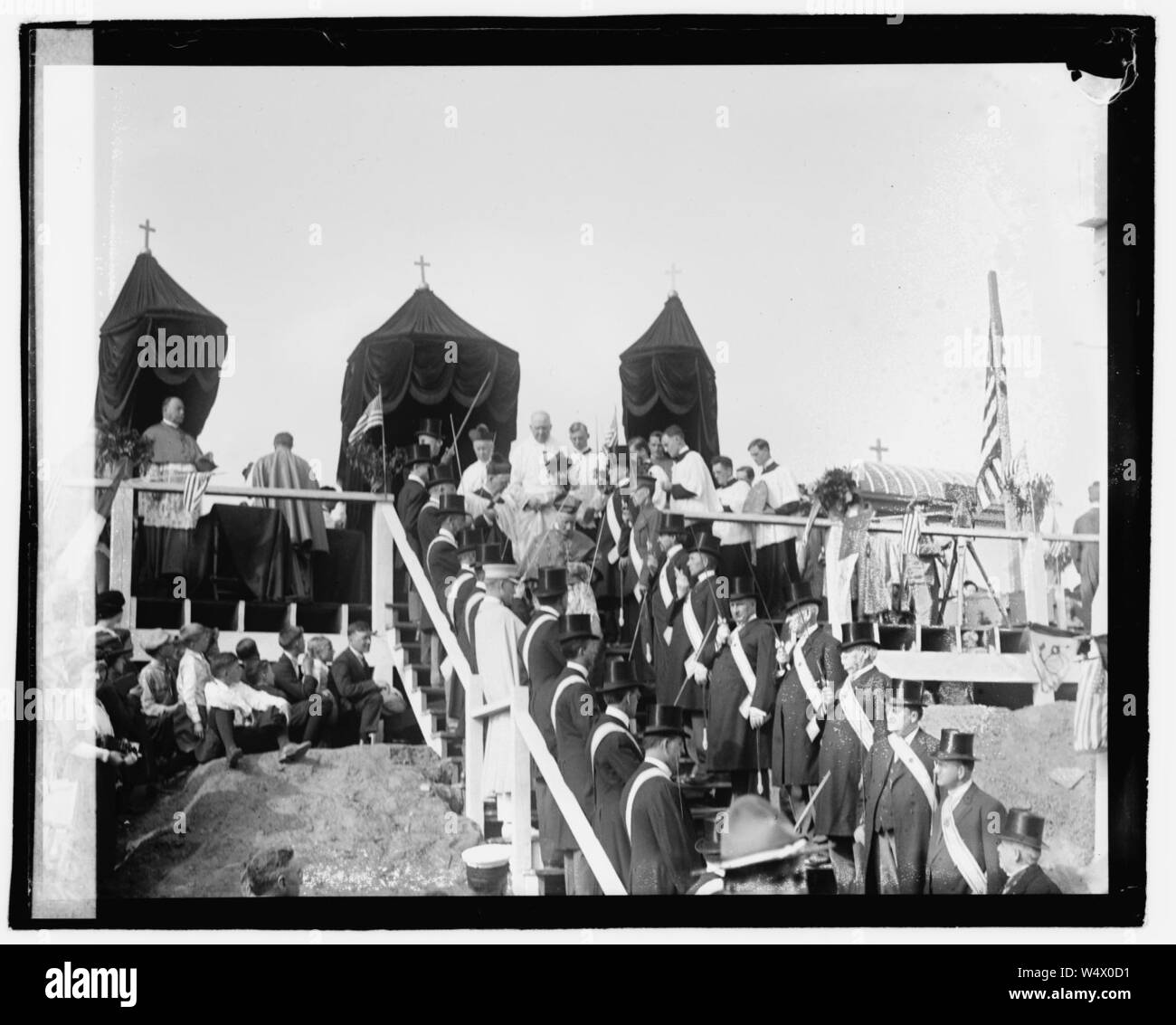 Cornerstone laying, national shrine of the Immaculate Conception Stock ...