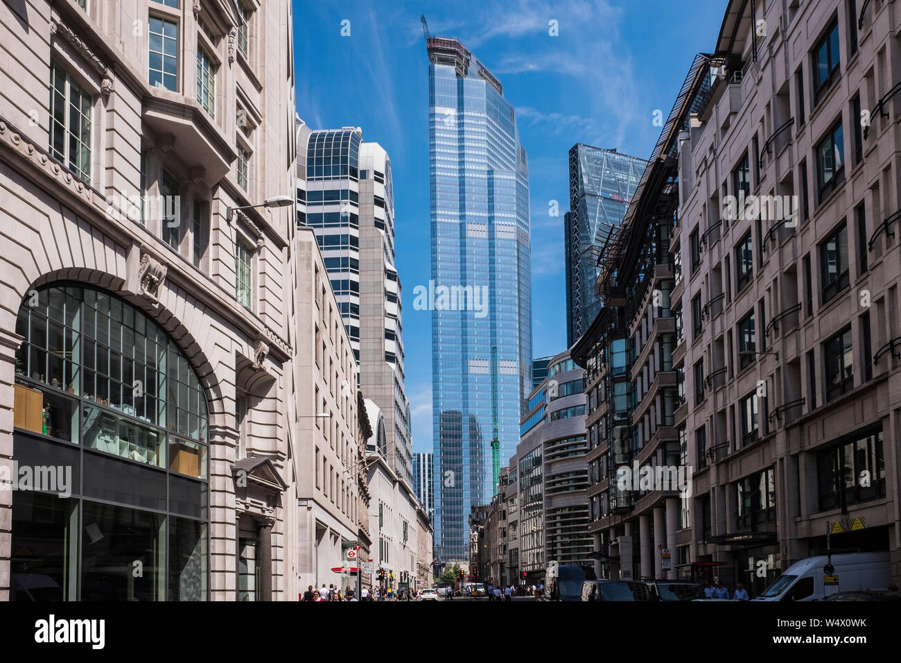 100 Bishopsgate Tower nearing completion, City of London, England, U.K ...