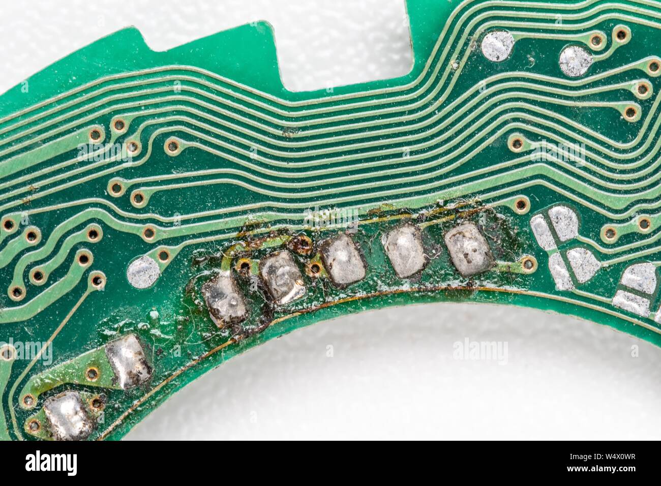 A broken electronic control aperture diaphragm lens main board Stock ...