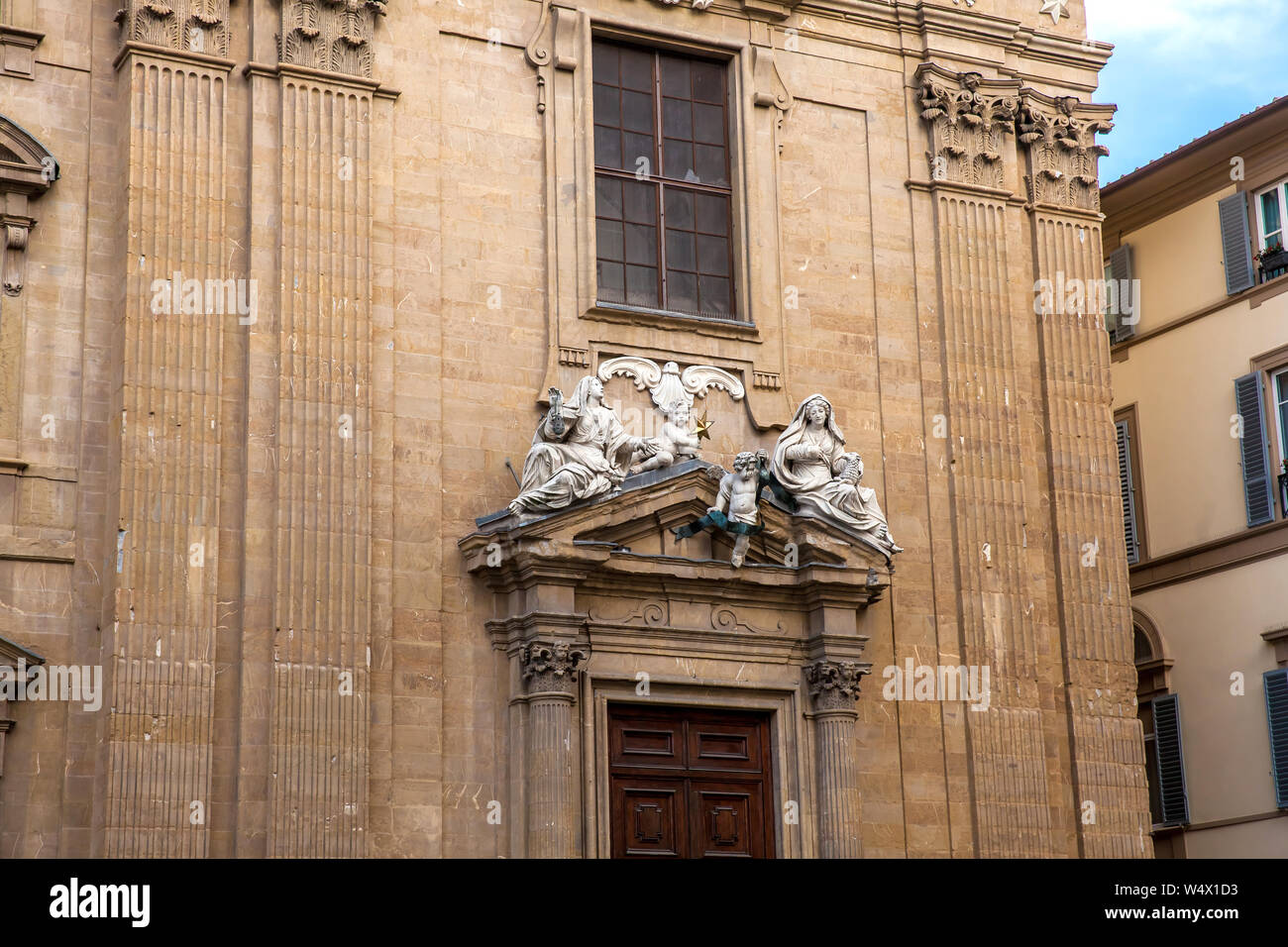 Details of the facade of the Complex of San Firenze a beautiful 17th ...