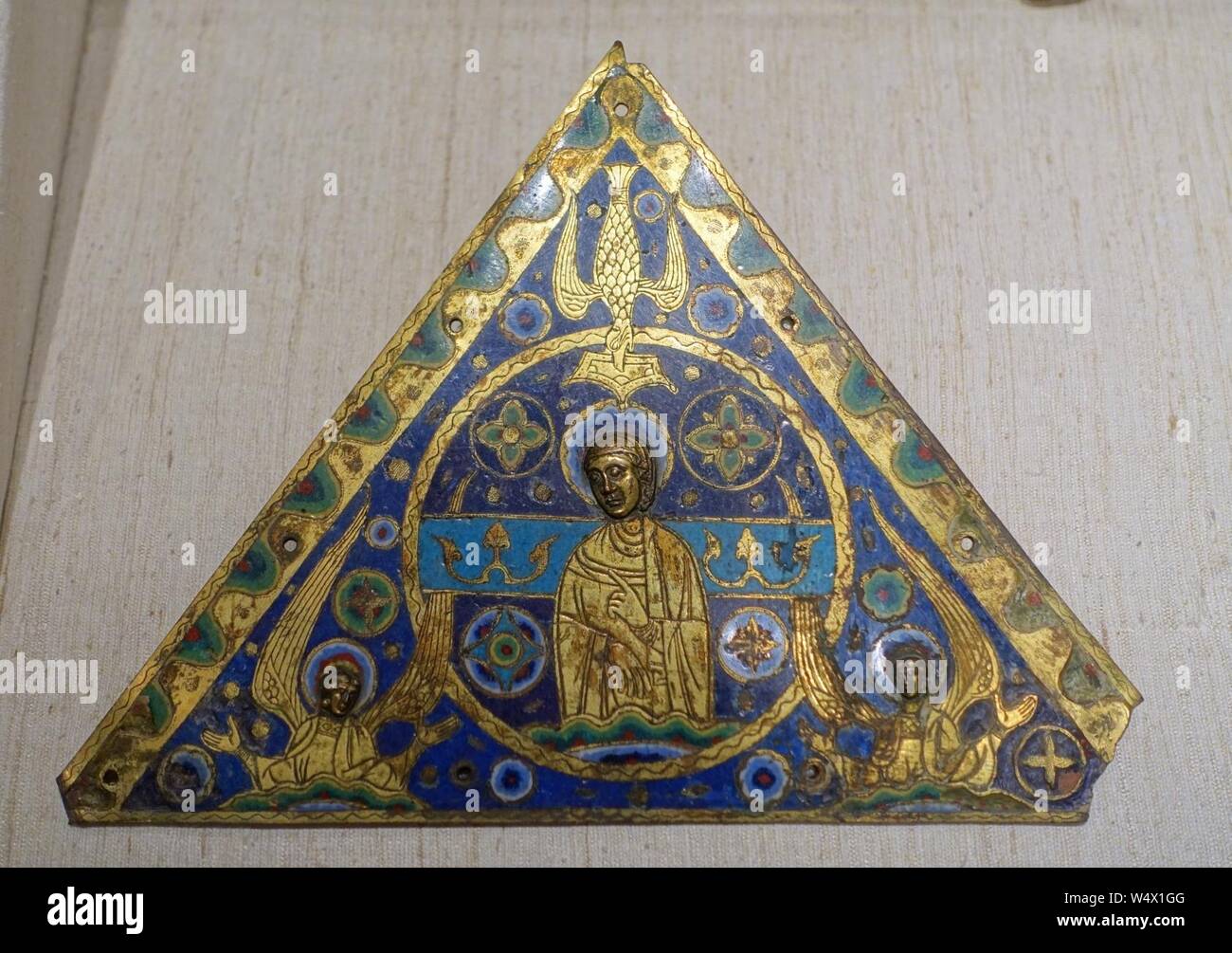 Coronation of the Virgin, reliquary gable, French, Limoges, c. 1200 ...