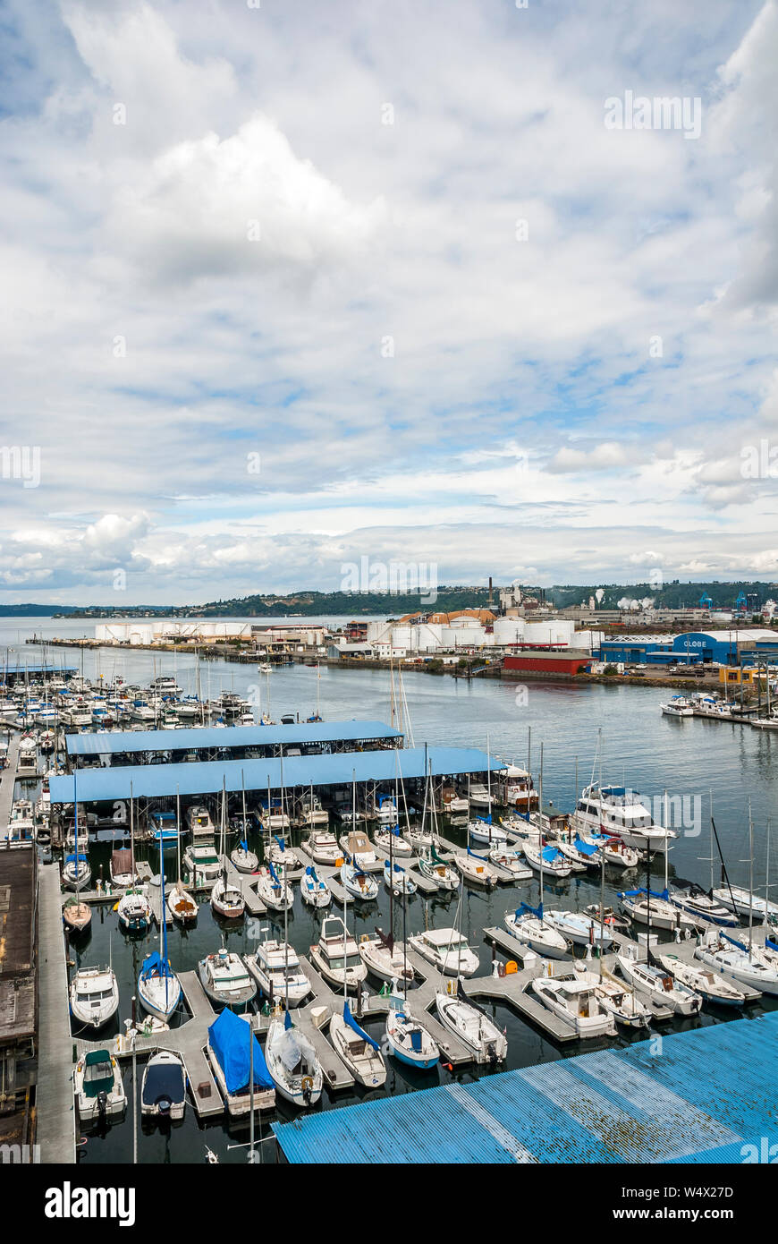 Looking north from the Murray Morgan Bridge near the Thea Foss Waterway ...