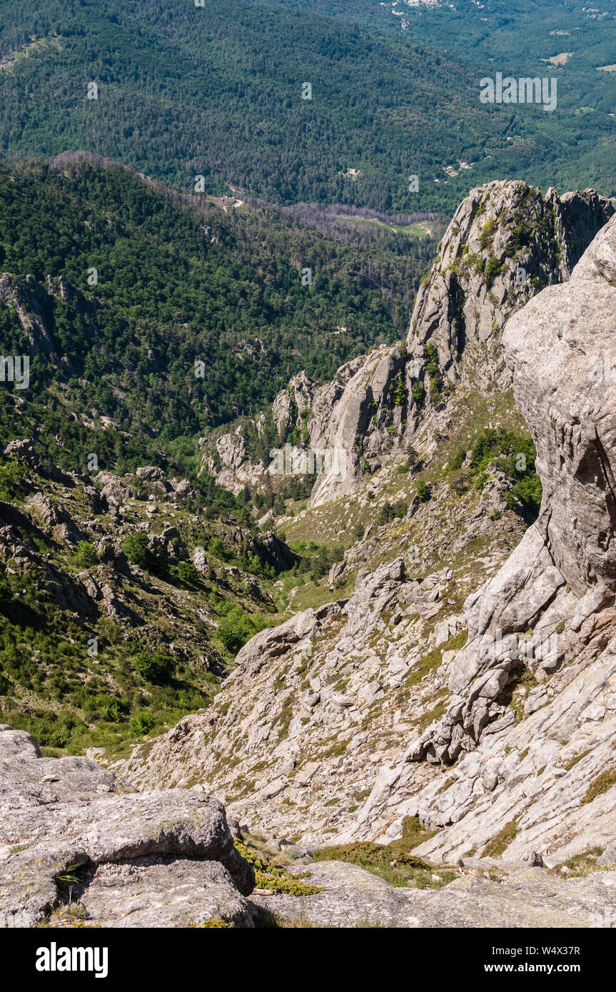 Beautiful mountain landscape during the GR20 hike in Corsica, France ...