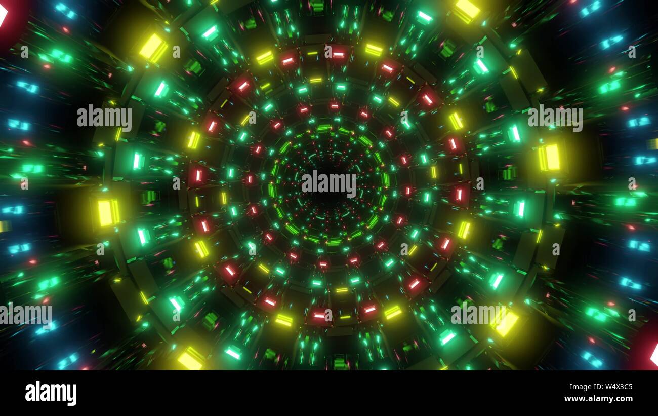 round shaped lights with nice glow design work background 3d ...