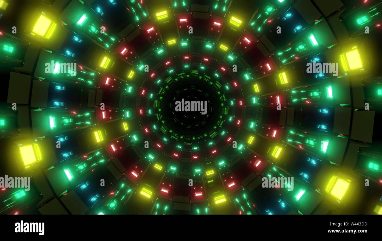 round shaped lights with nice glow design work background 3d ...