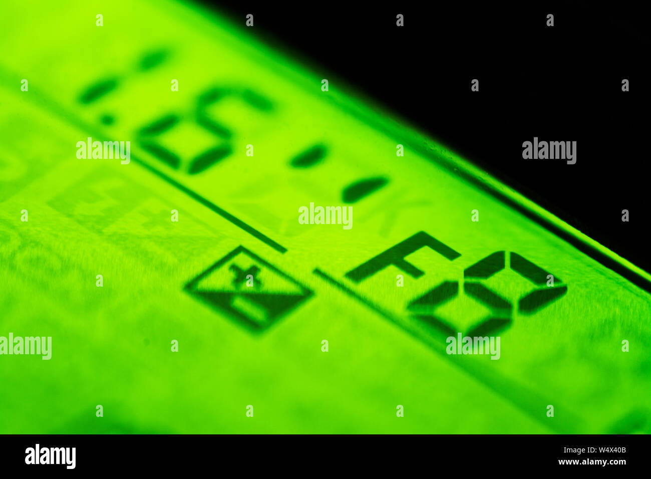 Closeup on reflex camera top lcd display with f-stop indication Stock ...