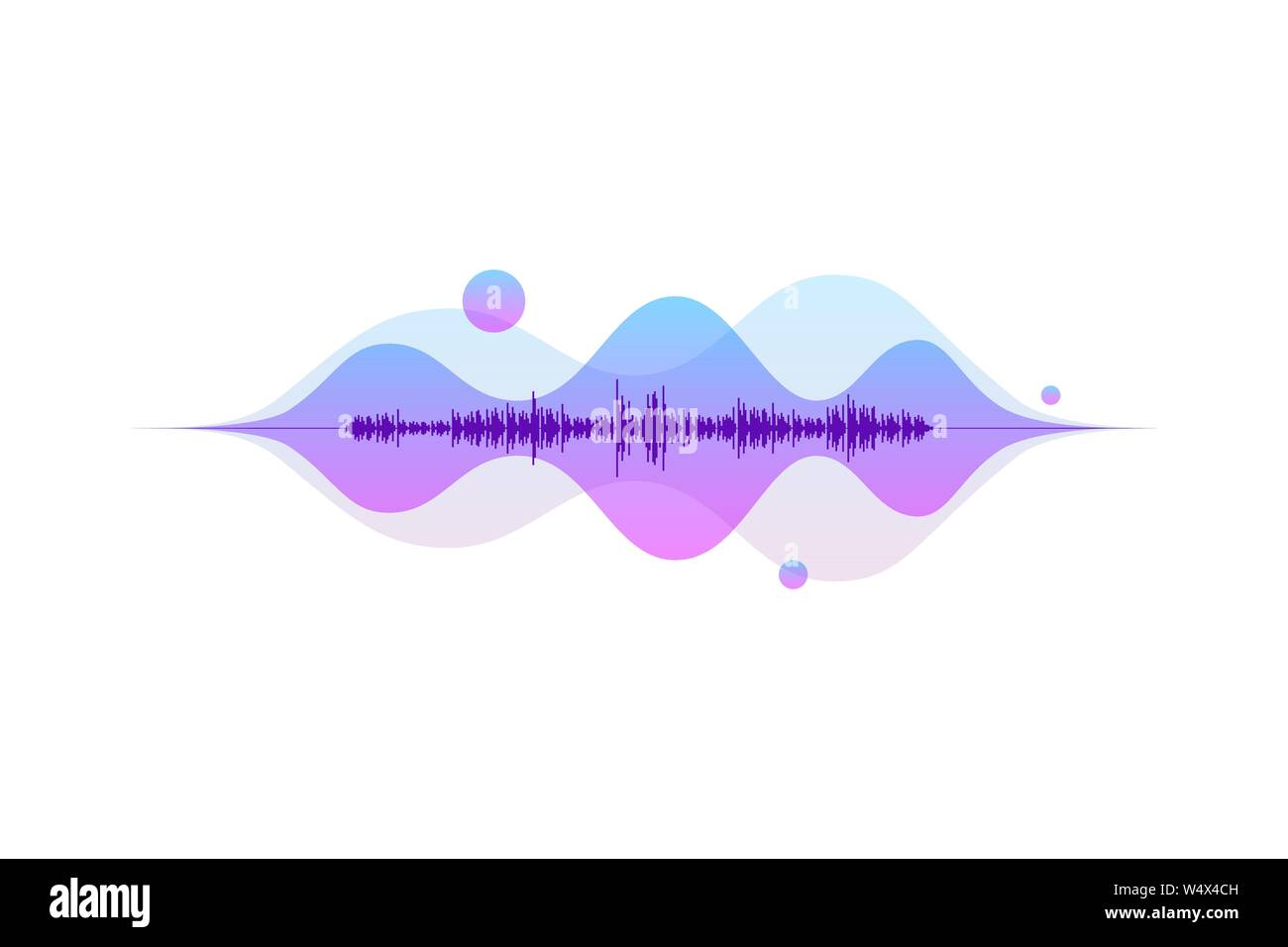 Sound wave abstract digital equalizer. Motion light flow vector music element audio concept ...