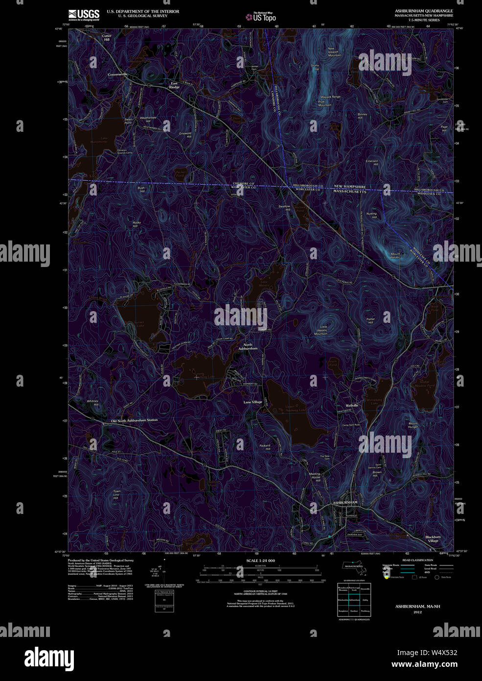 Massachusetts USGS Historical Topo Map MA Ashburnham 20120606 TM ...