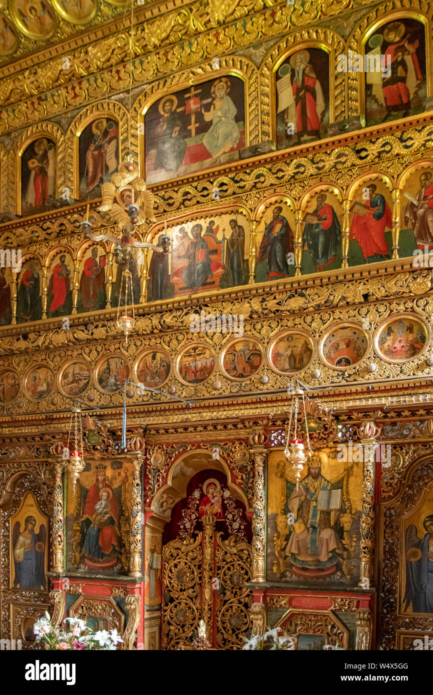 Altar Icons in the Church at Moldovita Monastery, Vatra Moldovitei ...