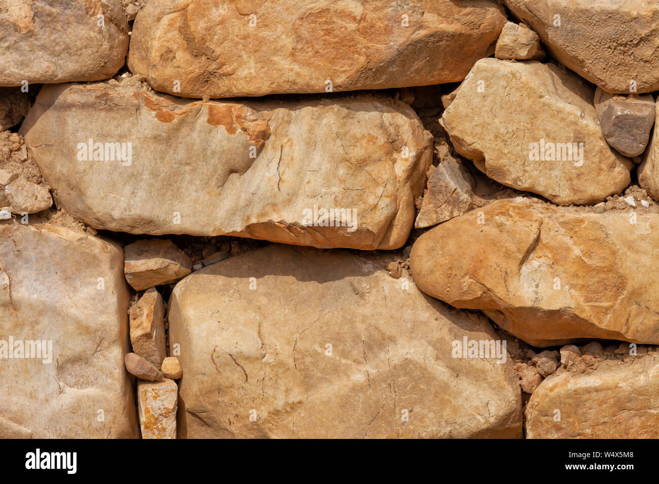 Detail of a stone wall to retain the ground Stock Photo - Alamy