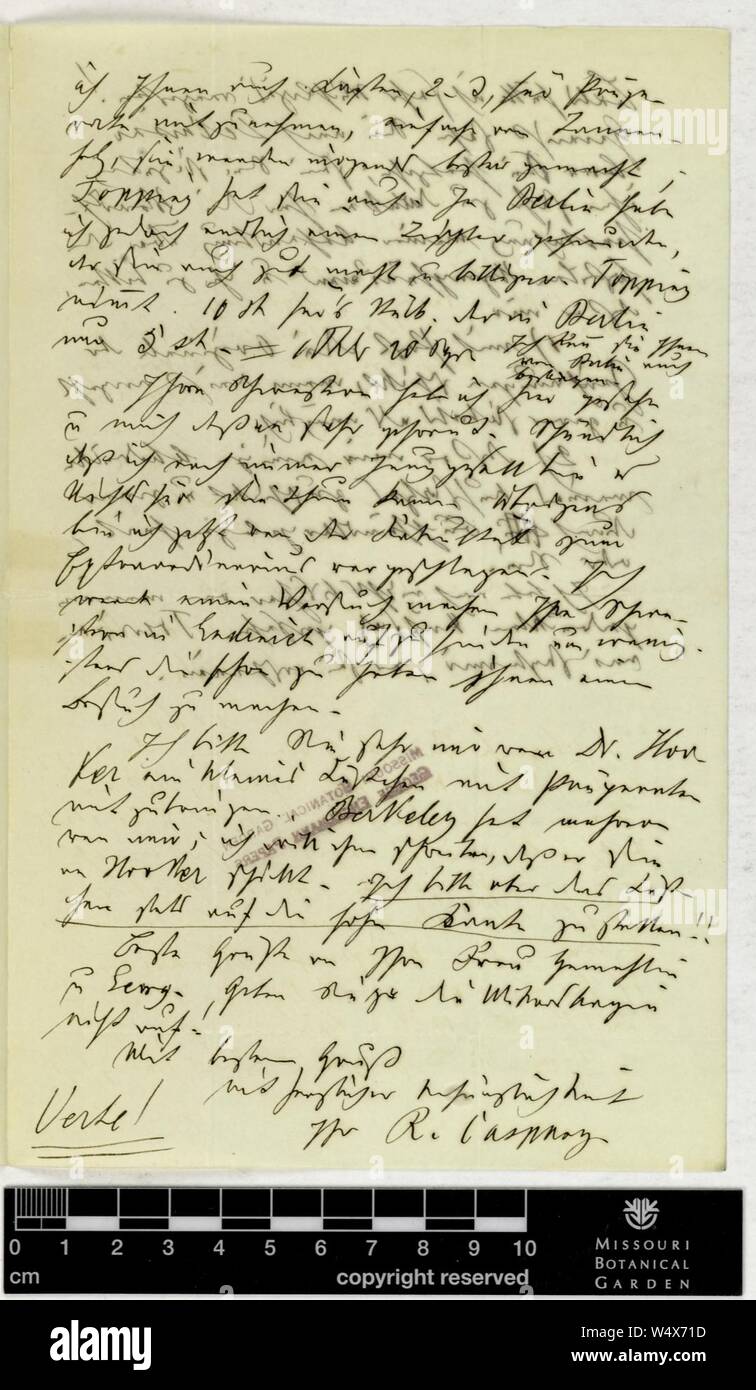 Correspondence - Caspary (Robert) and Engelmann (George) (Jul 30, 1857 ...