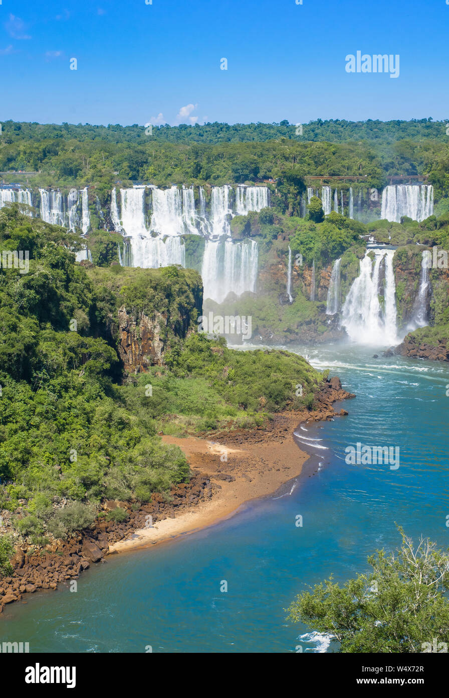 Foz do Iguazu. Is a touristic town and waterfalls at Brazil Stock Photo ...