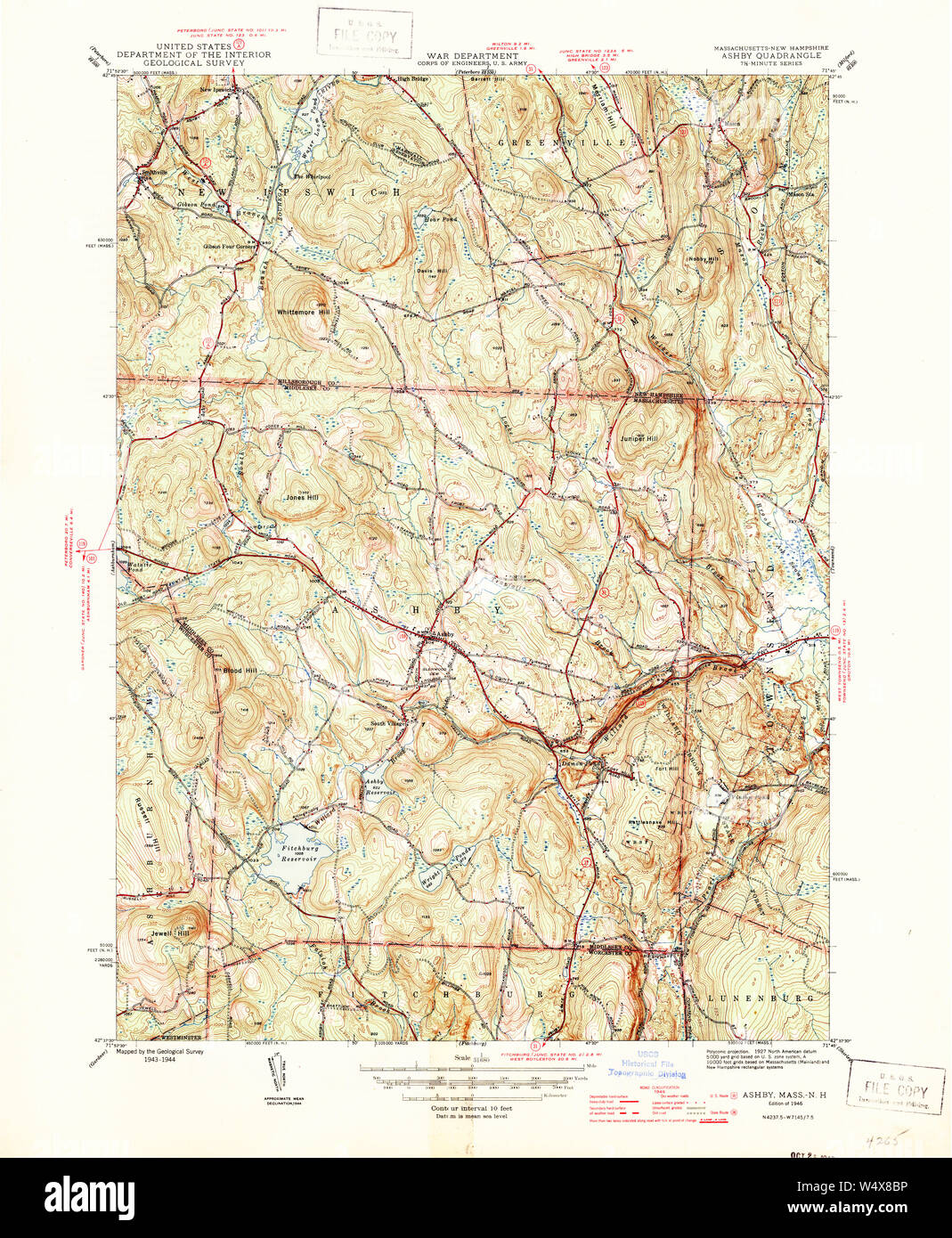 Map of ashby hi-res stock photography and images - Alamy