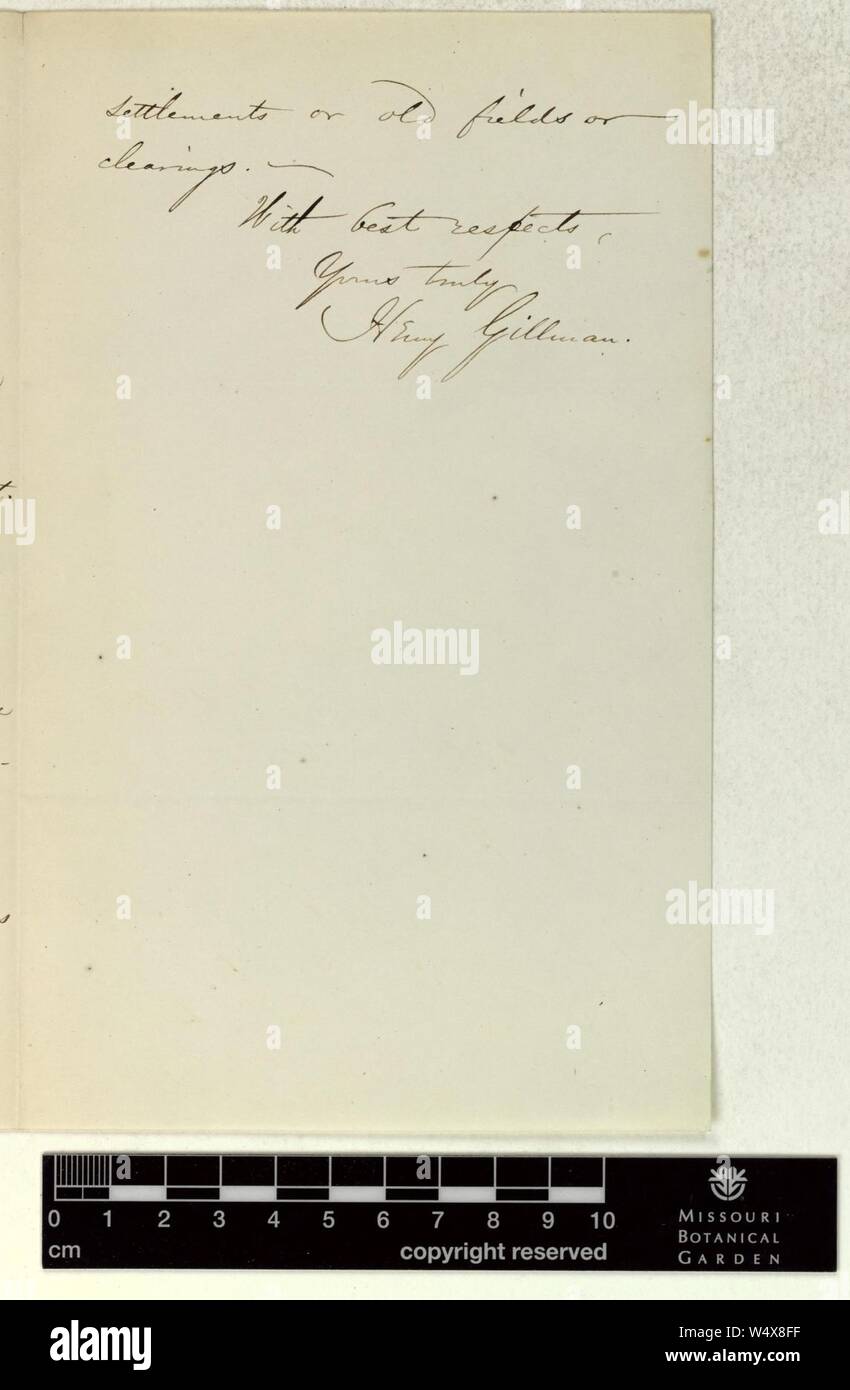 Correspondence - Gillman (Henry) and Engelmann (George) (Jan 14, 1868 ...